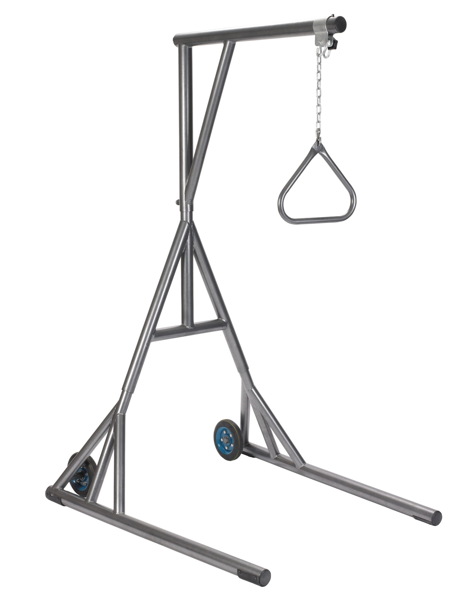 Drive Medical Heavy Duty Trapeze with Base and Wheels - Silver Vein