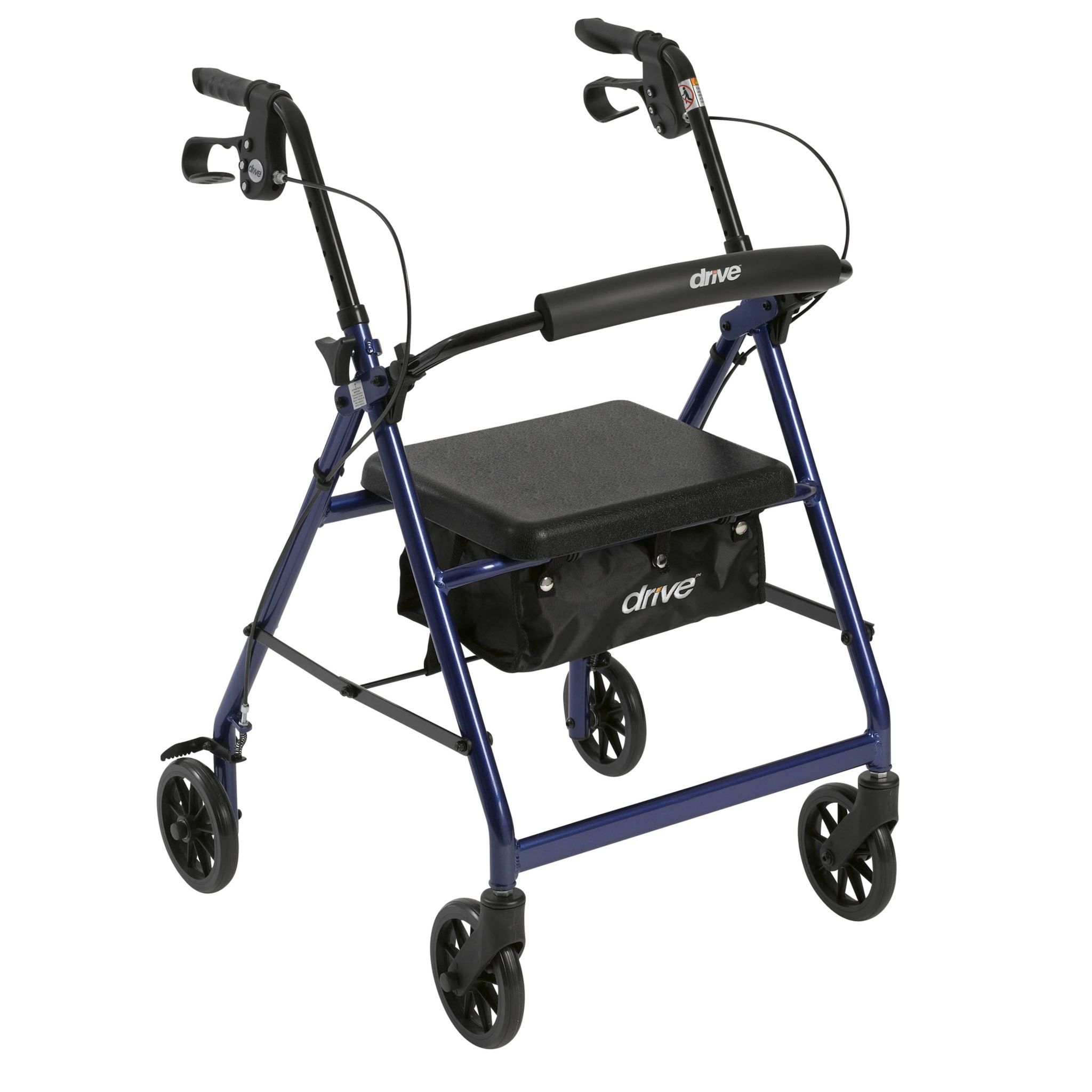 Drive Medical Rollator Rolling Walker with 6" Wheels - Fold Up ...
