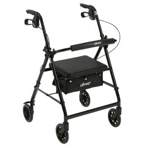 Drive Medical Rollator Rolling Walker with 6" Wheels - Fold Up ...