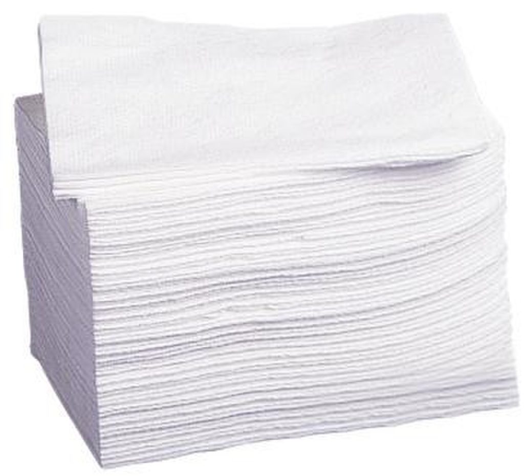 Deluxe Dry Disposable Washcloths, White - HomeCare Hospital Beds